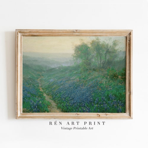 Vintage Spring Print Landscape Painting Printable Wall Art - Etsy