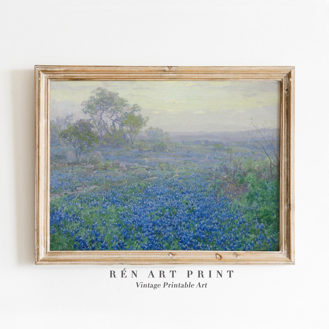 Vintage Spring Print | Landscape Painting Printable Wall Art | Antique ...