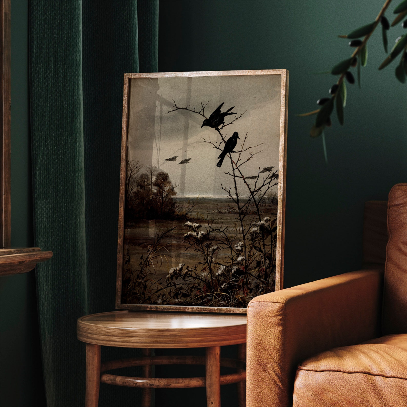 Moody Landscape Painting Printable Wall Art Antique Oil - Etsy