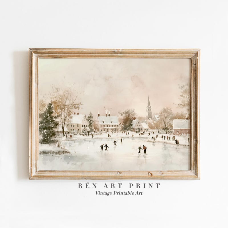 Winter Cityscape - Etsy