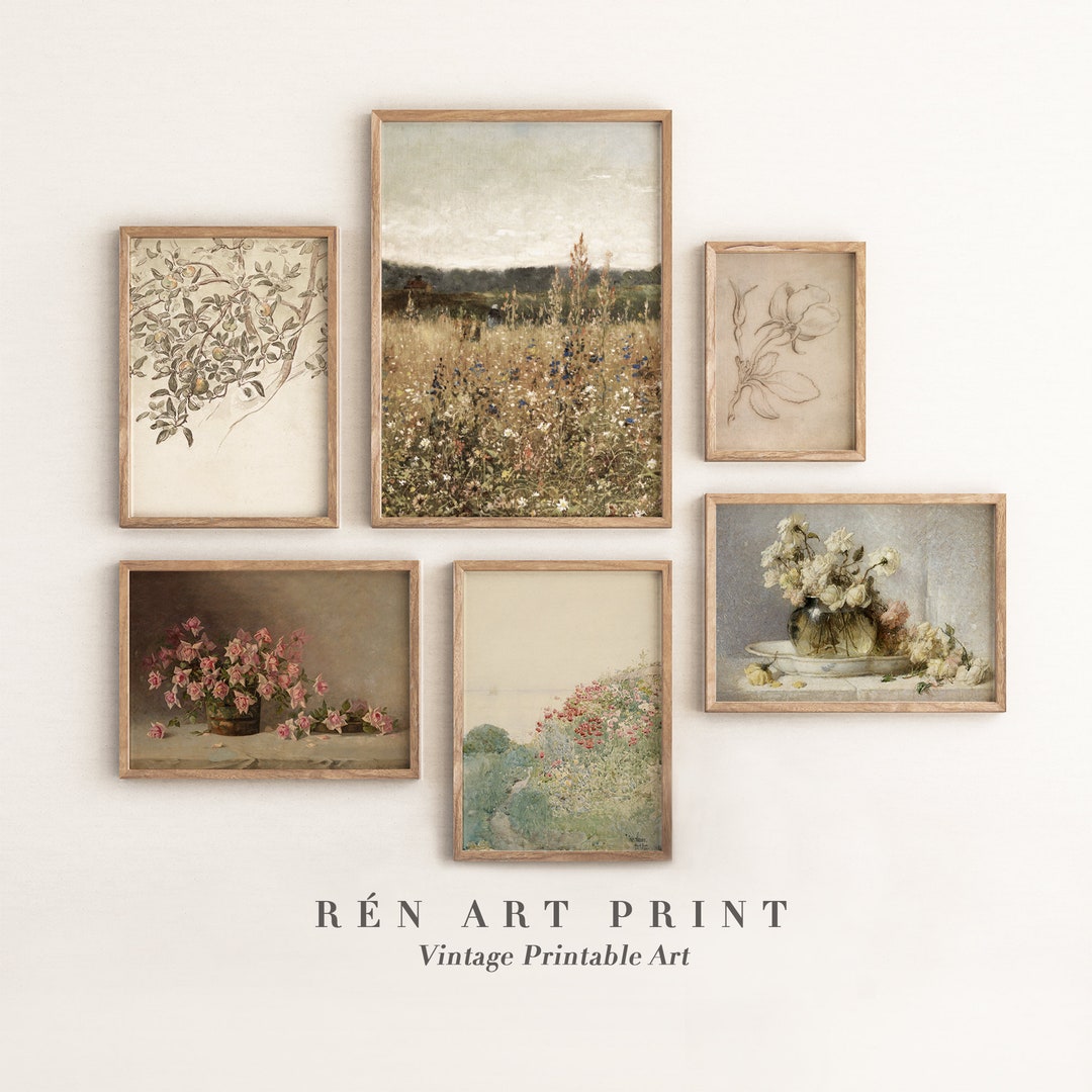 Antique Spring Gallery Wall Art Printable | French Country Prints ...
