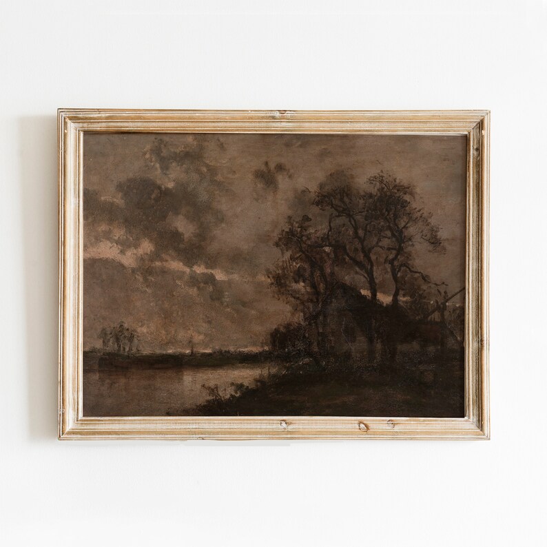 Moody Fall Landscape Gallery Wall Art Vintage Autumn - Etsy