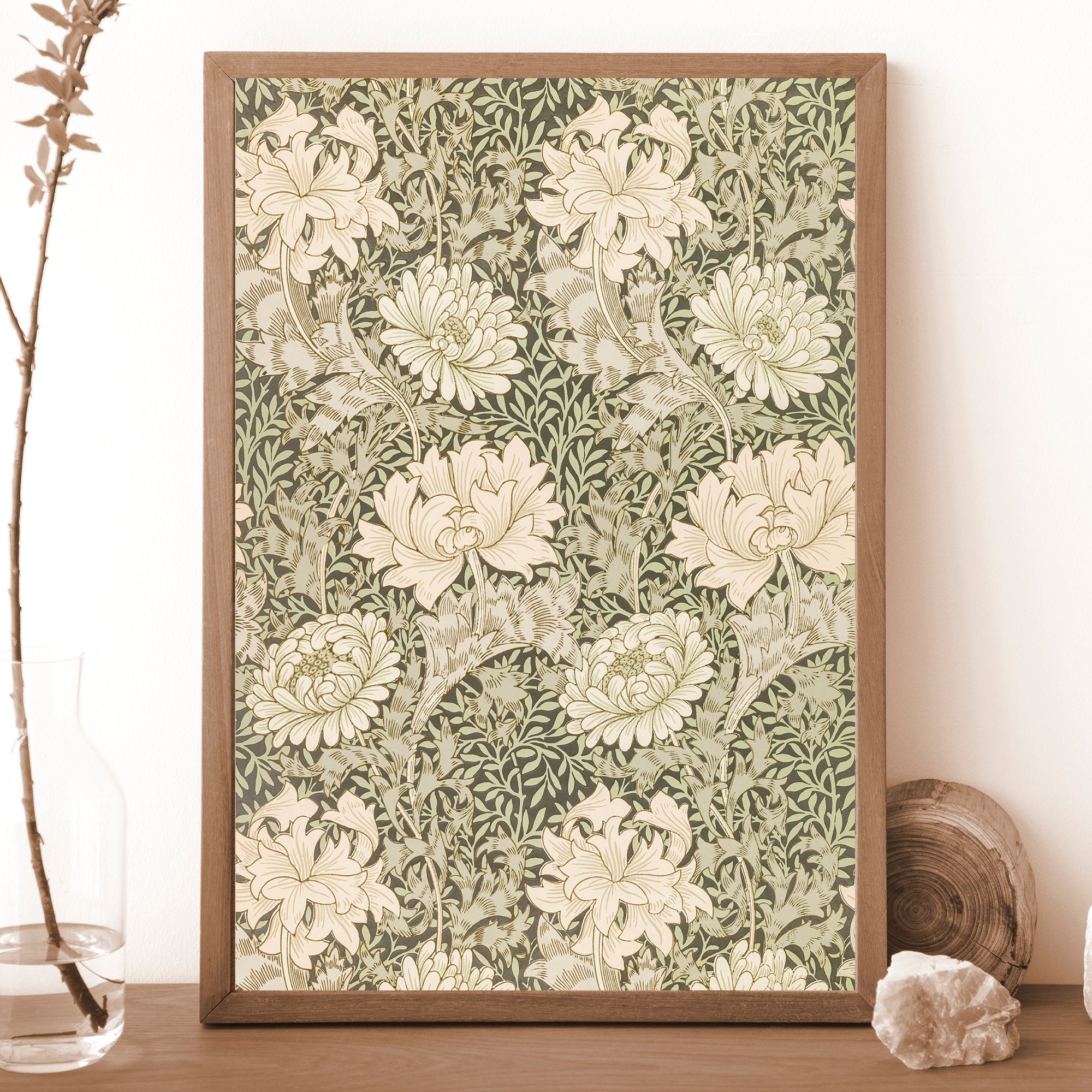 William Morris Floral Print | Vintage Textile Art (digital Download) - Etsy