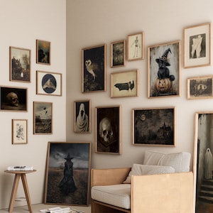 Vintage Halloween Prints | Dark Academia Decor | Halloween Gallery Wall ...