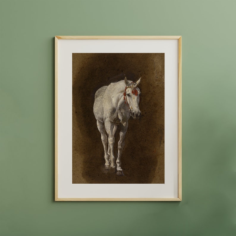 Vintage Horse Painting Equestrian Print Farmhouse Wall Art - Etsy Vintage Horse Painting Equestrian Print Farmhouse Wall Art - Etsy