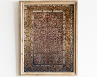 Antique Rug Printable Wall Art | Vintage Textile Pattern Print ...