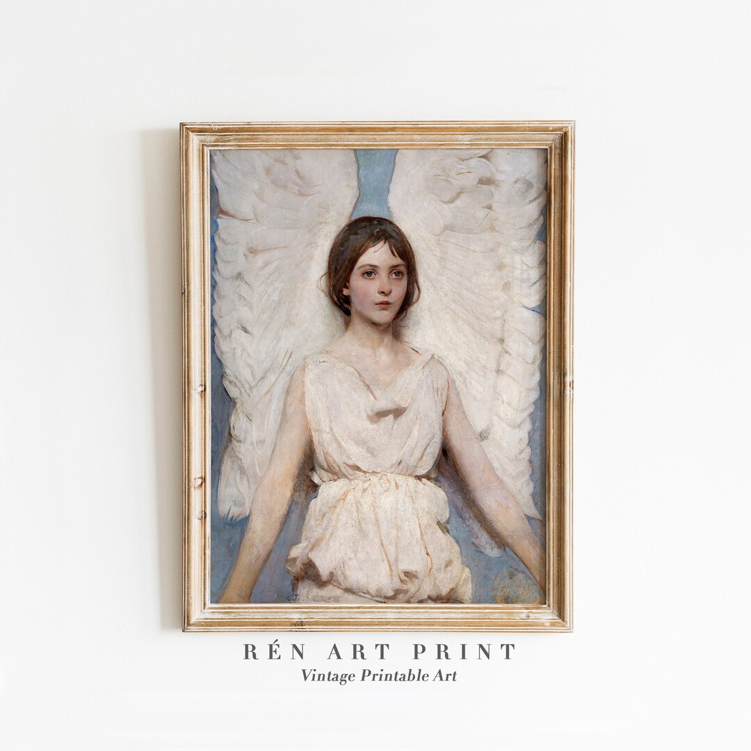 Vintage Angel Digital Print | Light Academia Decor | Christian ...