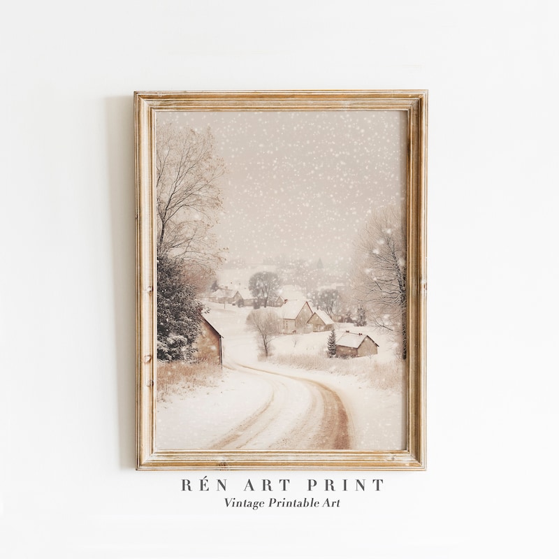 Winter Scene Artwork Pdf - Etsy