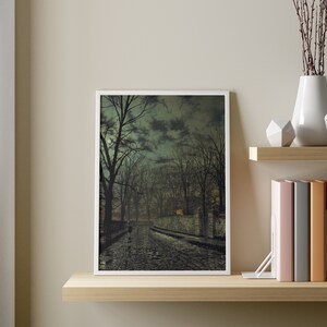 Moody Landscape Painting Printable Wall Art Antique Dark Oil Painting ...