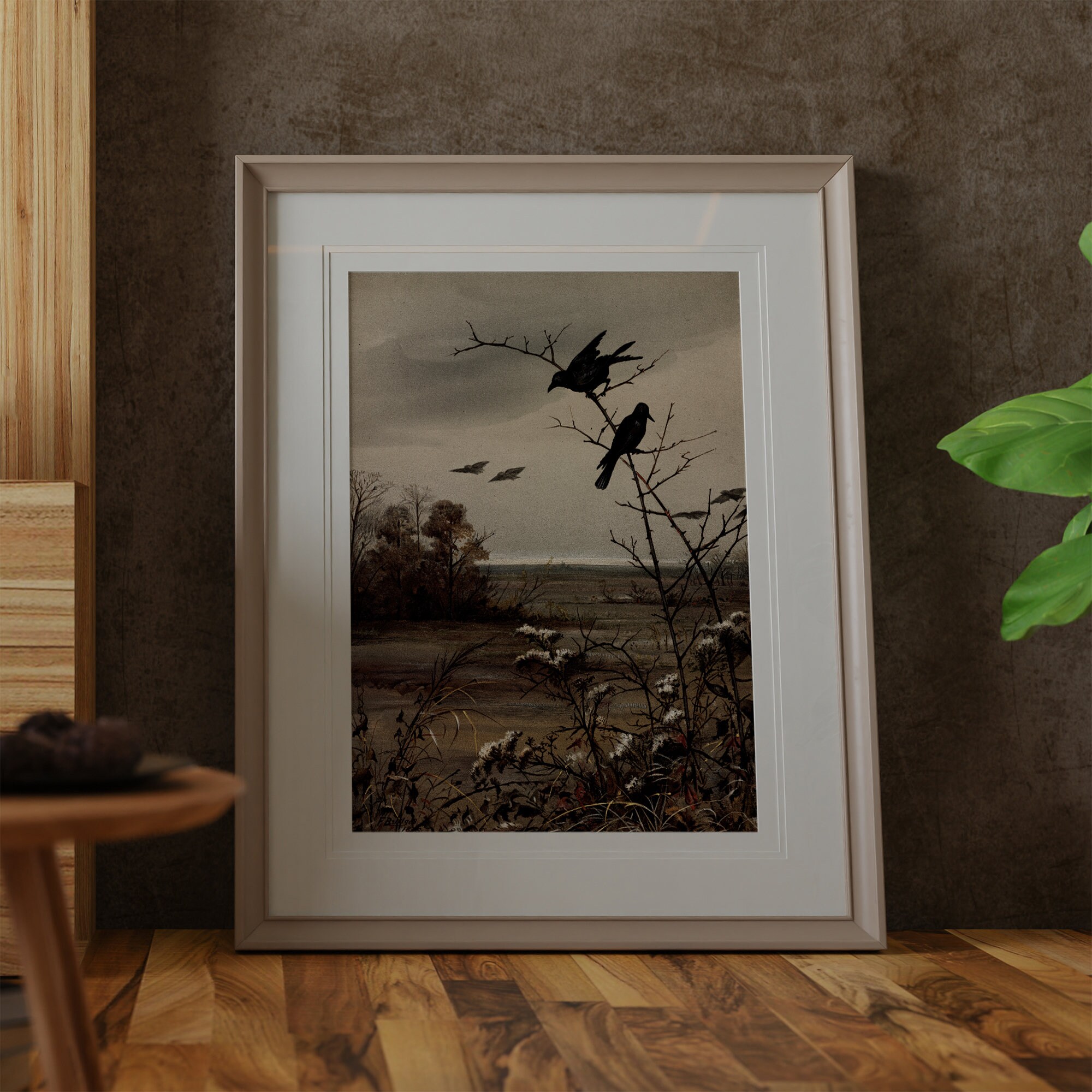 Moody Landscape Painting Printable Wall Art Antique Oil - Etsy