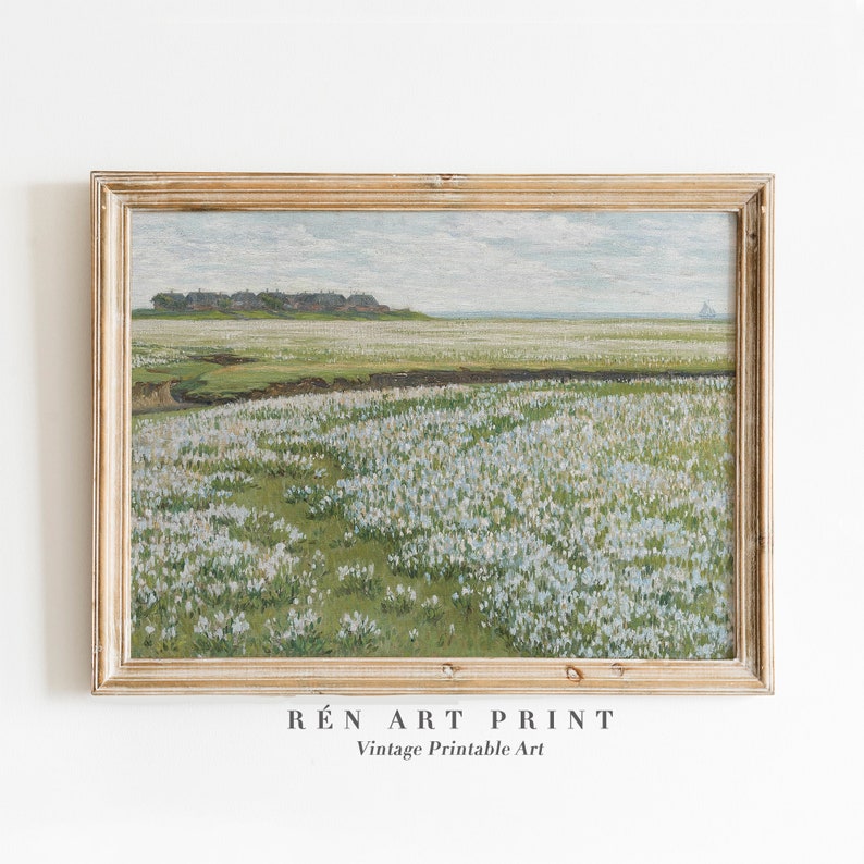 Spring Landscape Painting Printable Art Neutral Wall Art - Etsy
