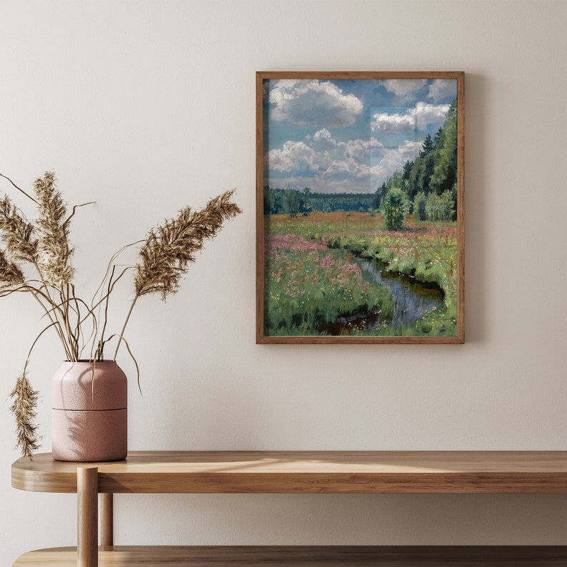 Vintage Spring Print Landscape Painting Printable Wall Art - Etsy