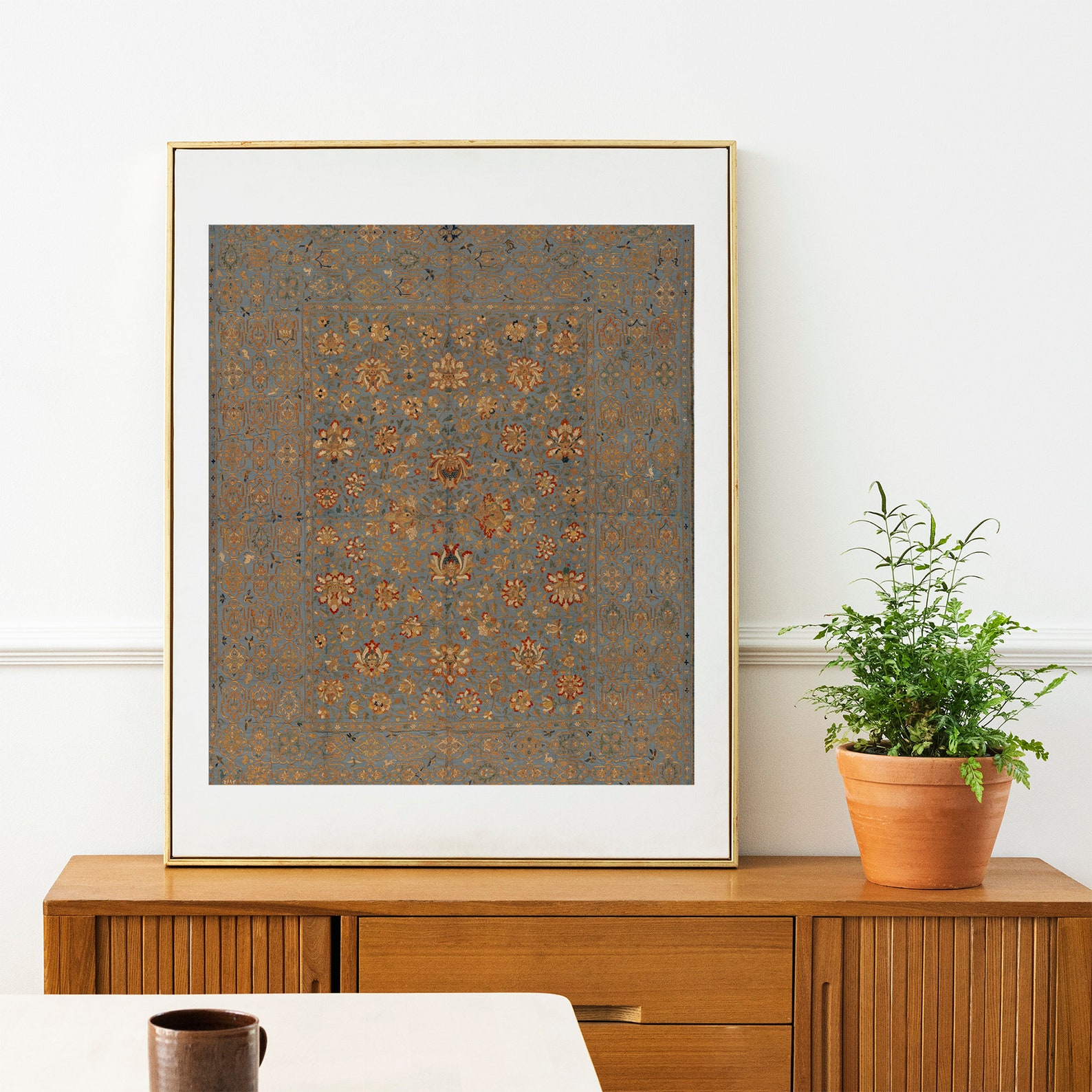 Vintage Textile Art Print | Antique Rug Wall Decor (digital Download ...