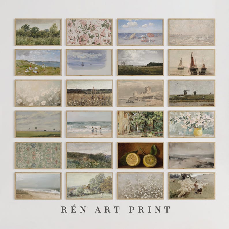 Vintage Coastal Art | 100+ Summer Samsung Frame TV Art (digital ...