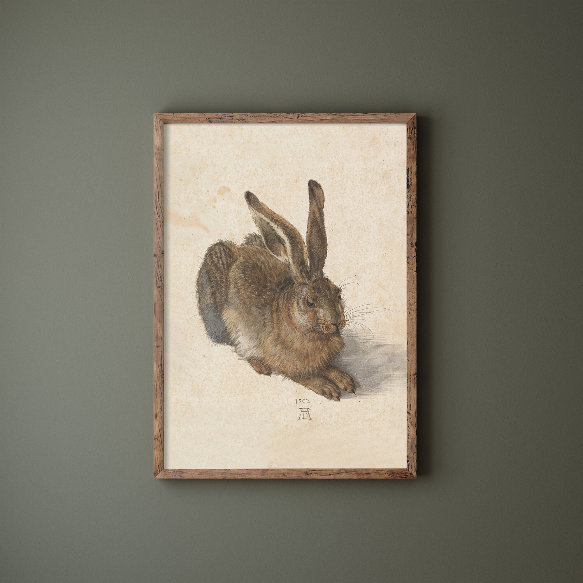 Vintage Rabbit Painting Printable Wall Art Easter Wall Art - Etsy