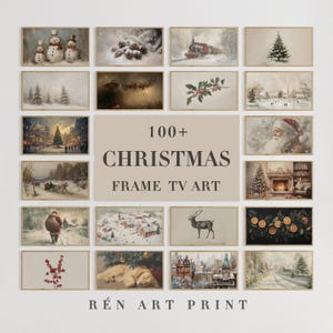 Christmas Frame TV Art Set | Christmas TV Art Bundle | Winter Art for ...