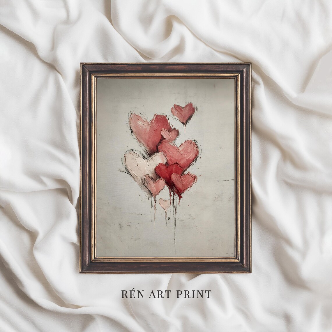 Love Heart Printable Art | Valentine Wall Art | Romantic Love Digital ...