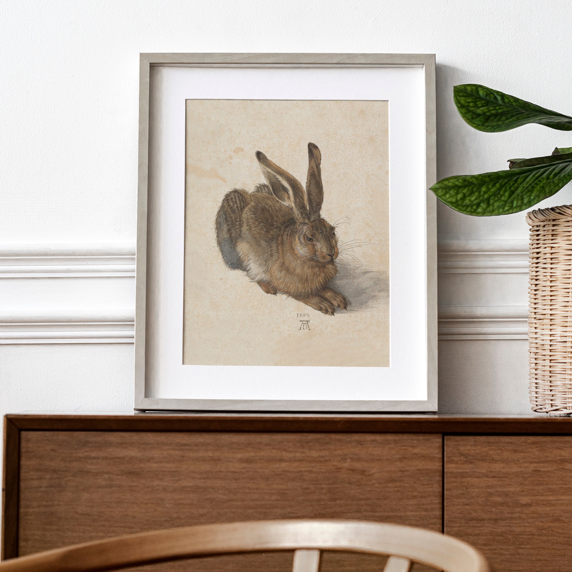 Vintage Rabbit Painting Printable Wall Art Easter Wall Art - Etsy