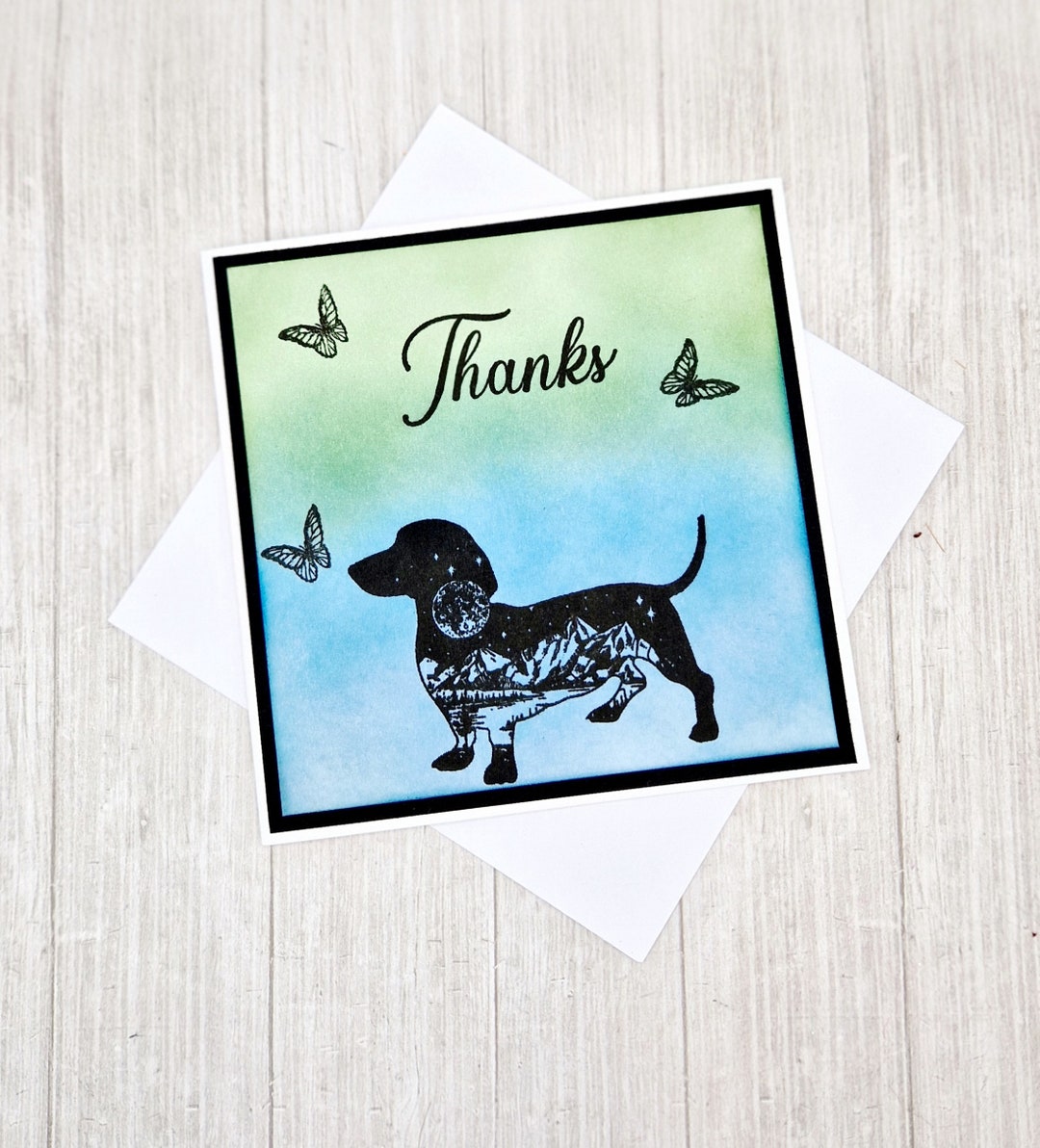 Customised Sausage Dog Thank You Card. Dachshund Thank You - Etsy