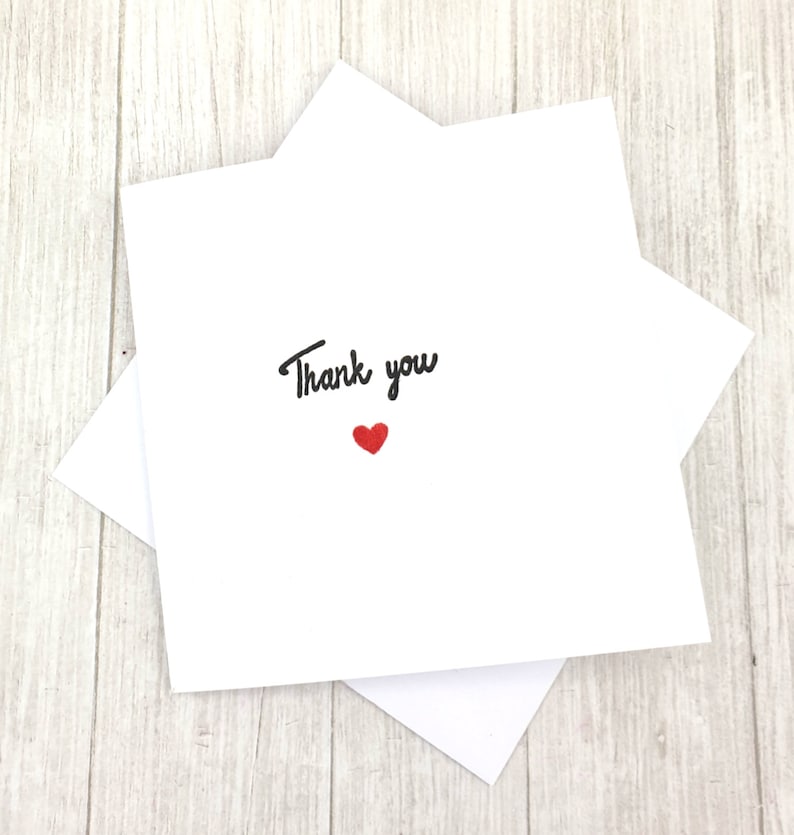 5/10/15/20 Pack of Small Thank You Cards. Thank You Notelets. Simple ...