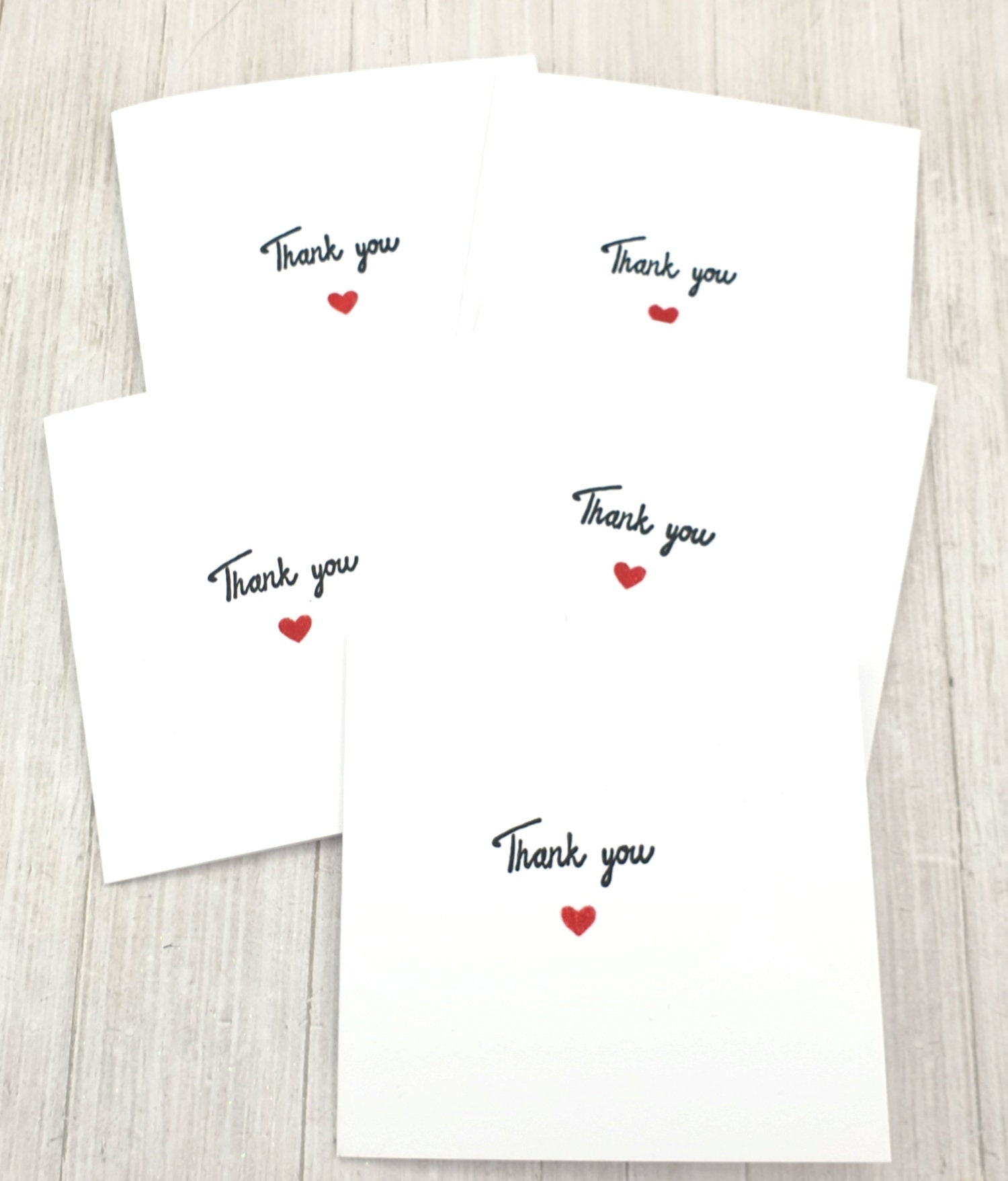 5/10/15/20 Pack of Small Thank You Cards. Thank You Notelets. Simple ...