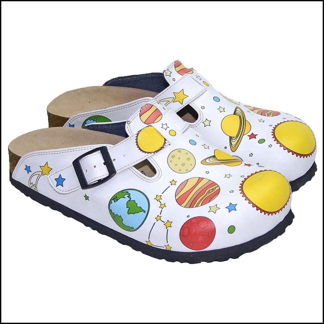 Space Print Clogs | Solar System Pattern Clogs | Unisex Comfort Clogs ...