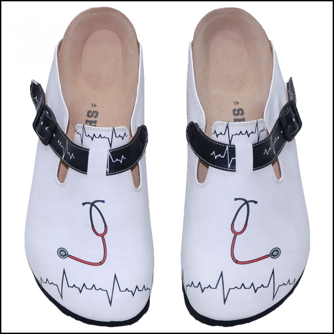 Comfy MALE Doctor and Nurse Clogs With STETHESCOPE and PULSE Themed ...