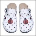 Ladybug Themed Women's Clogs Embroidered on White Color - Etsy