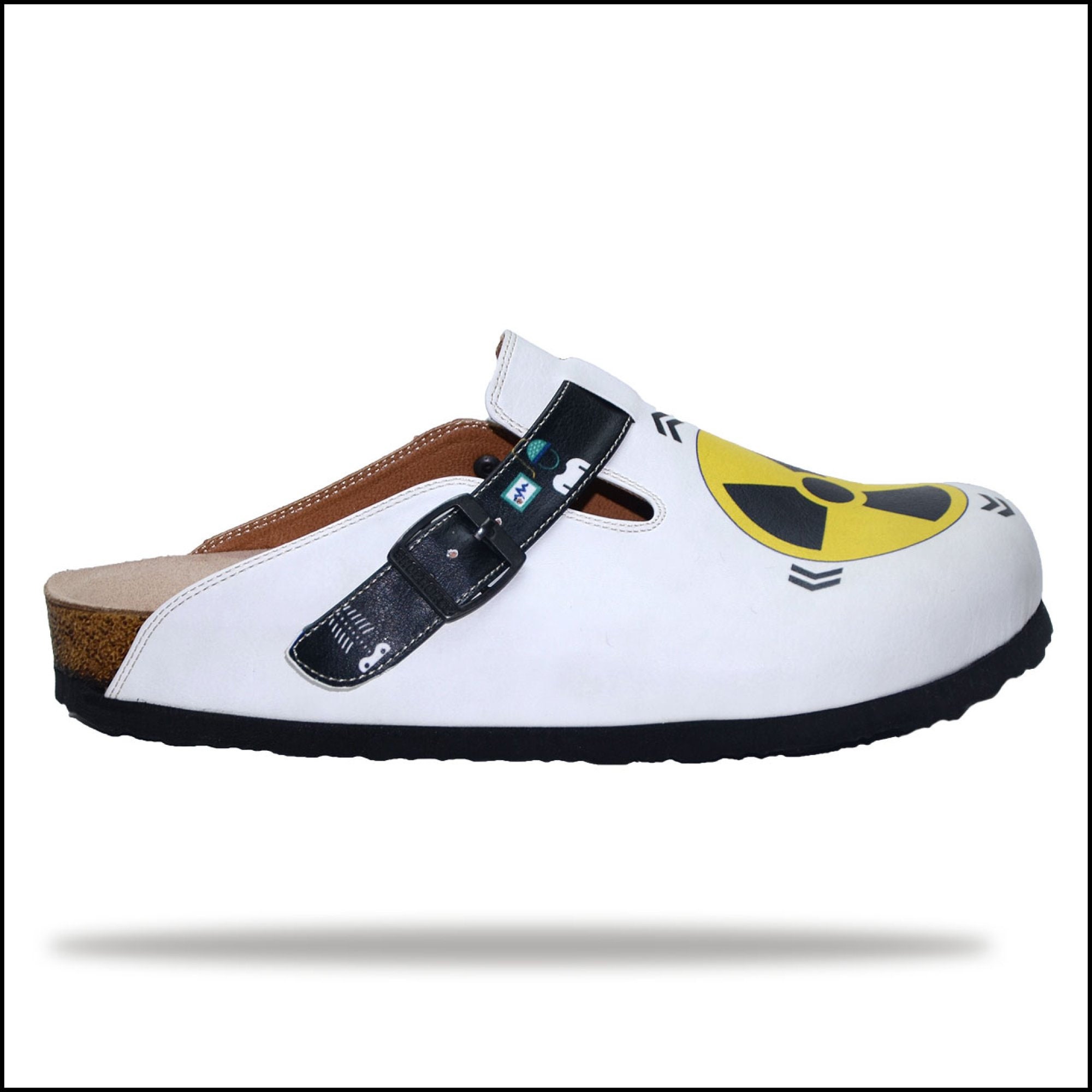 Men’s Radioactive Symbol Clogs – Funny Printed Closed-toe Buckle ...