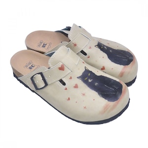 BLACK CAT Themed Comfortable Women's Clogs, CAT Lovers, Cat Lover Gifts ...