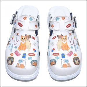 Vet Shoes, Veterinarian Clogs, Veterinary, Vet Tech, Cat and Dog Themed ...