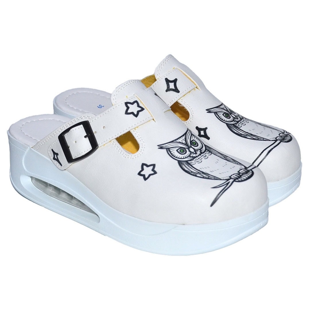 OWL Themed High Heel Clogs for Air Model Healthcare Professionals ...