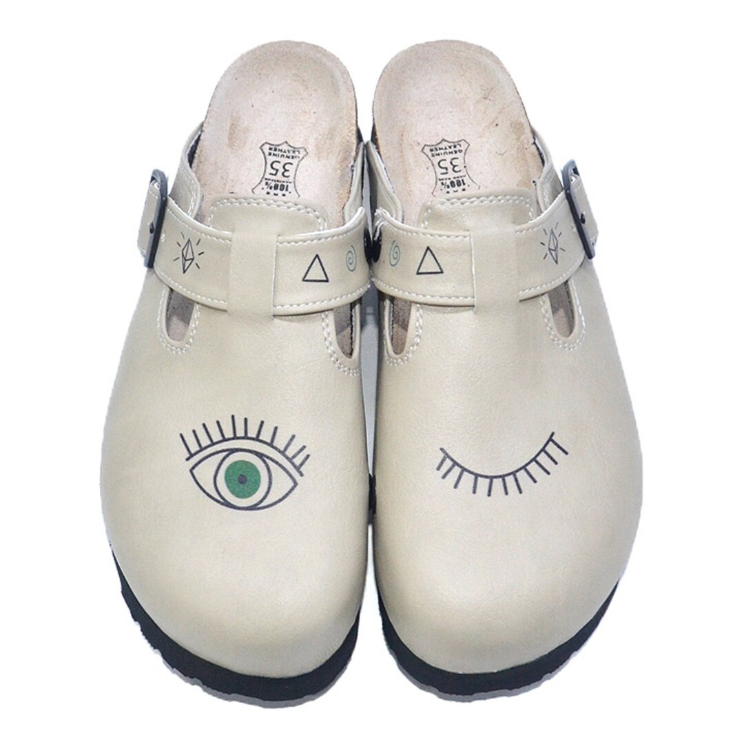 Eyes Themed Professional Women's Clogs, Comfortable Clogs for Nurses ...
