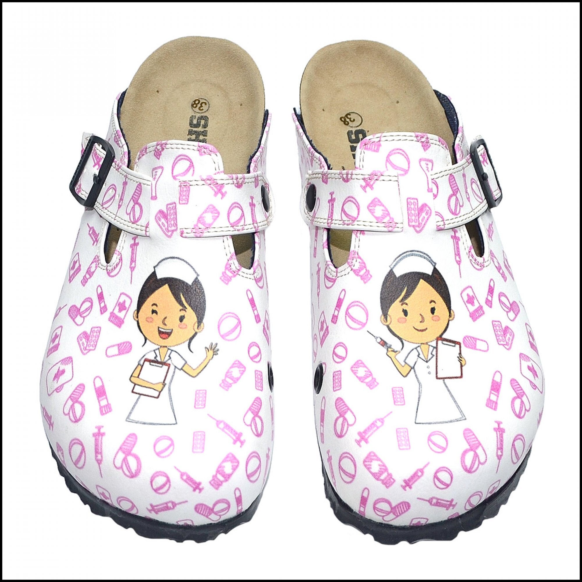 Nursing Clogs Nurses Shoes PINK NURSE Themed Professional - Etsy