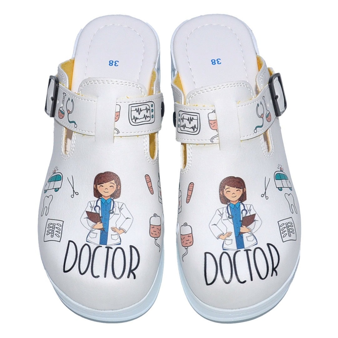 DOCTOR Themed High Heel Clogs for Air Model Healthcare Professionals ...