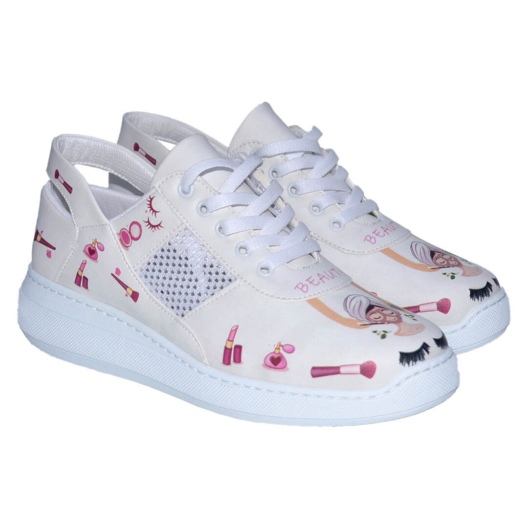 Esthetician Sneakers, Cosmetician Shoes, Comfortable Patterned ...