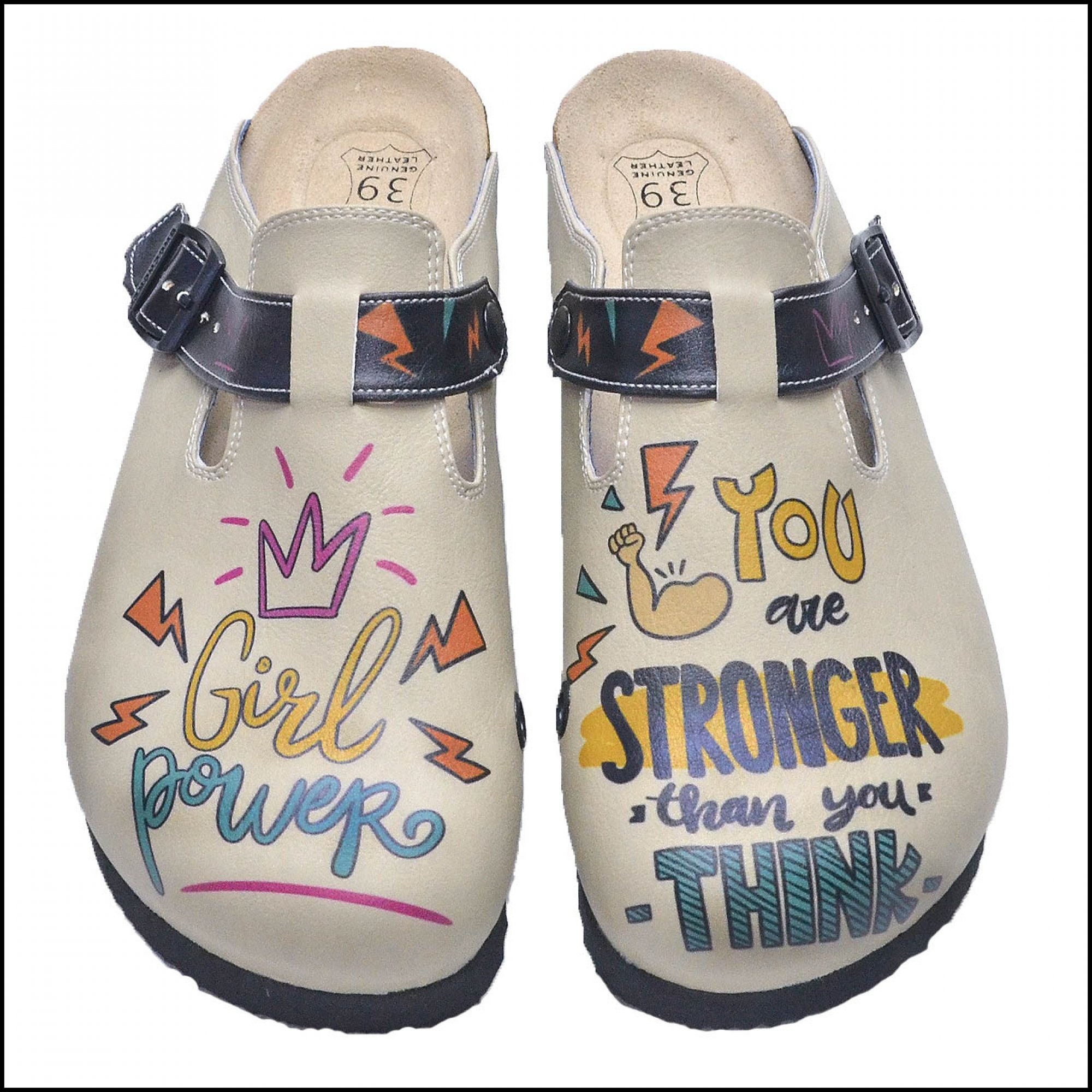 Always Be Strong! Themed Professional Women's Clogs, Women Empowerment ...