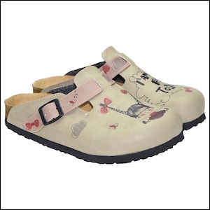 Women's Clogs, Women's Sandals, Leather Sandals, HAPPY TODAY Themed ...