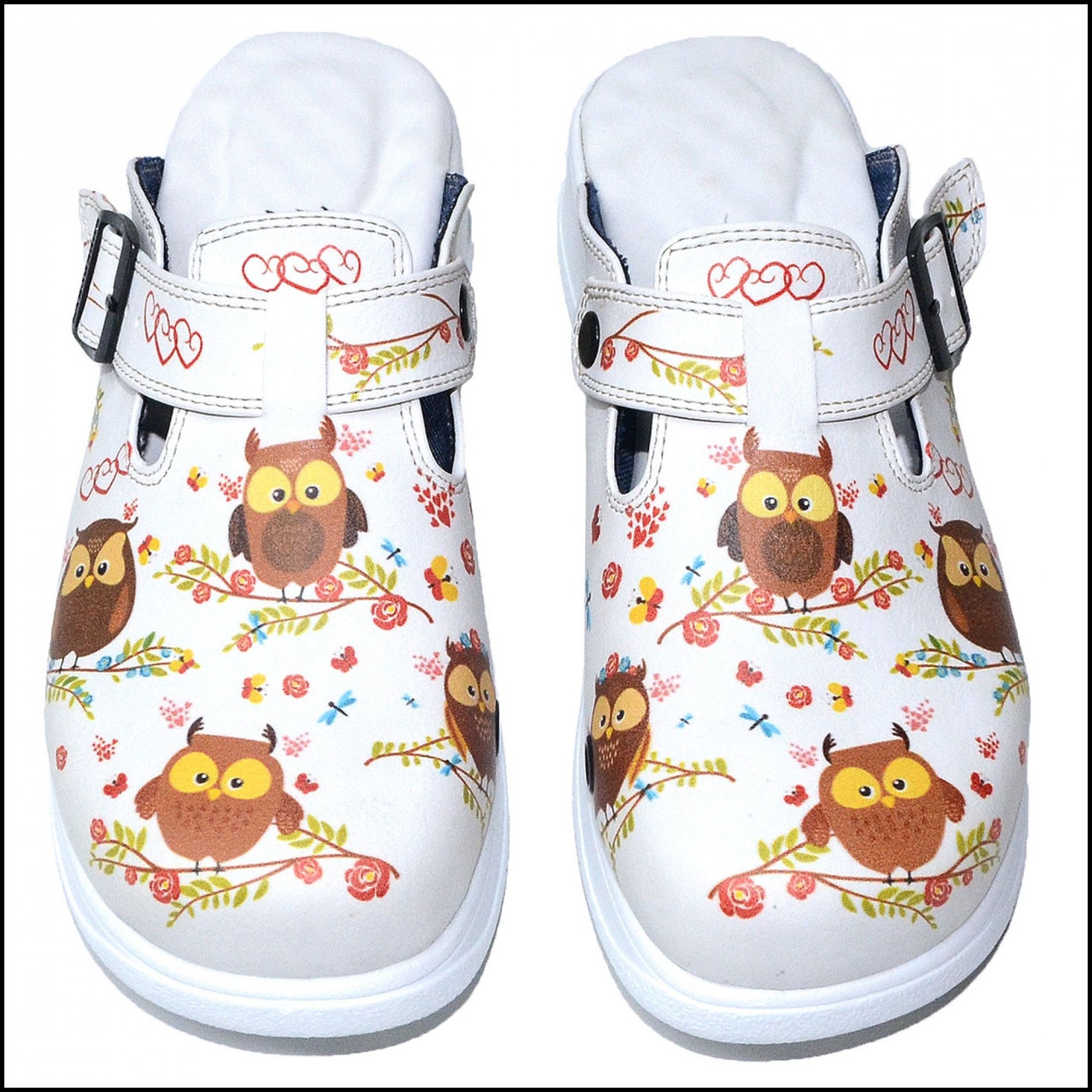 High Heel Medical Clogs Owl Themed Nurse Doctor Dentist - Etsy