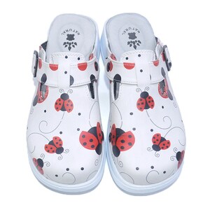 LADYBUG Themed Professional Womens Clogs 100% Handmade | Etsy