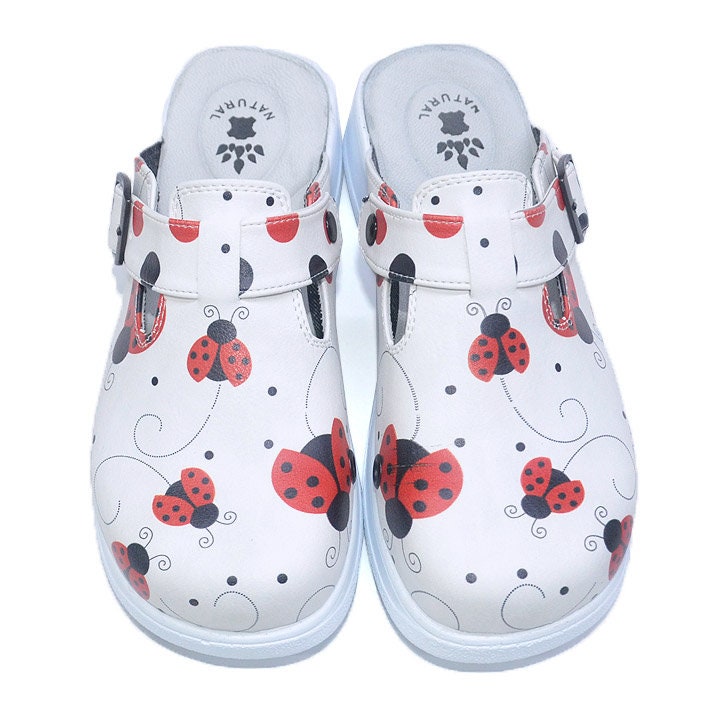 LADYBUG Themed Professional Womens Clogs 100% Handmade - Etsy
