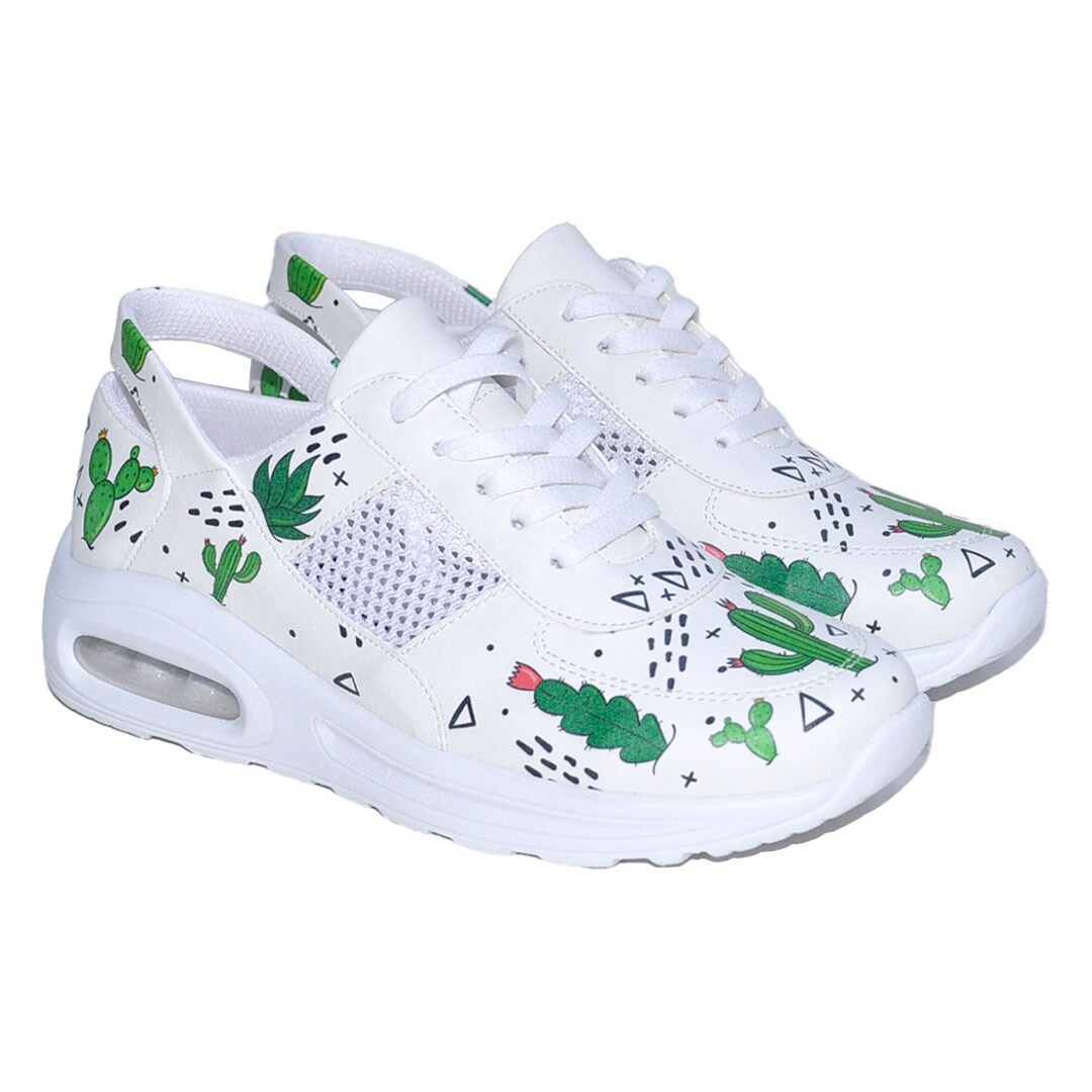 Cactus Patterned Comfortable Women's Sneakers, Health Professionals ...