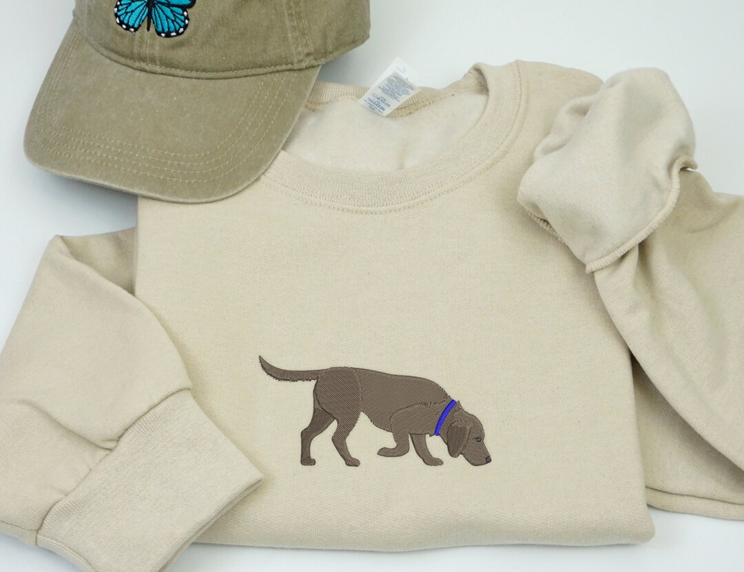 Labrador Retriever Dog Embroidered Sweatshirt, Adult Unisex Crewneck - Etsy