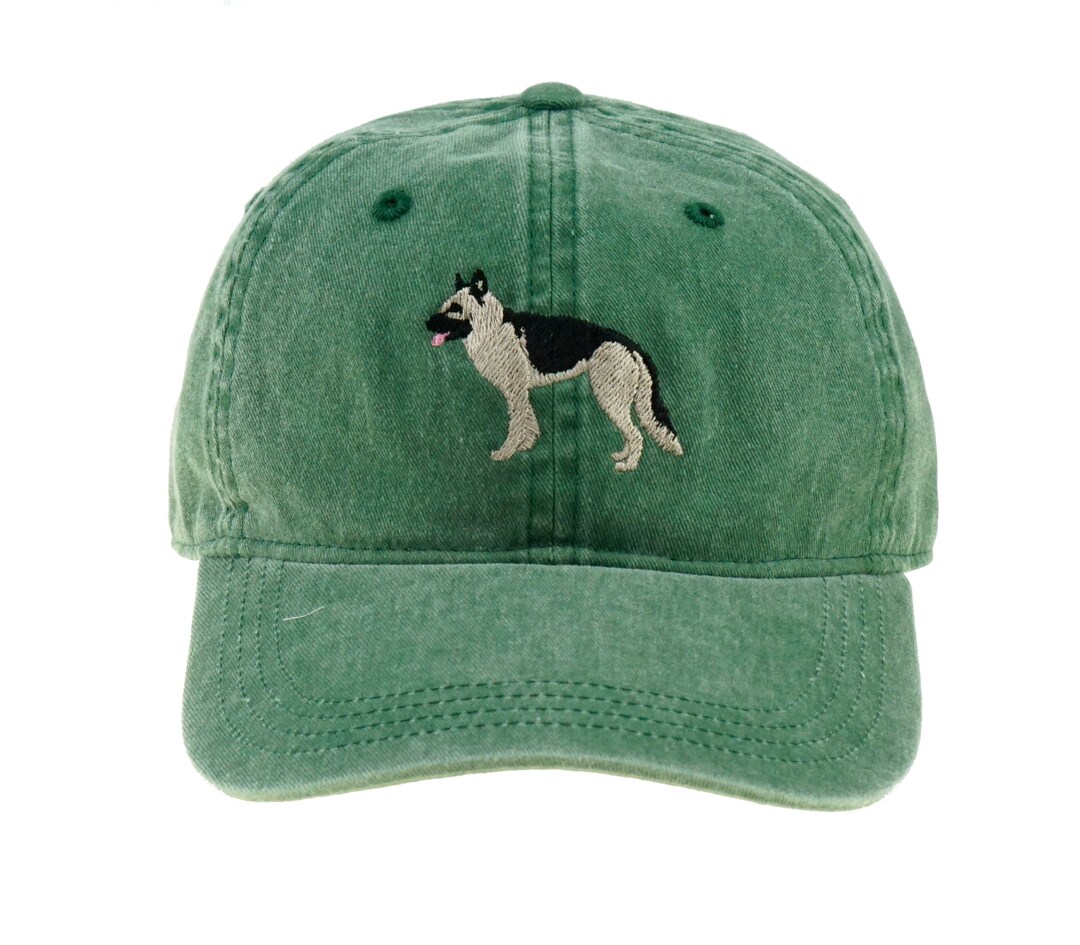 German Shepard Dog Embroidered Dad Hat, Adjustable Cotton Twill ...