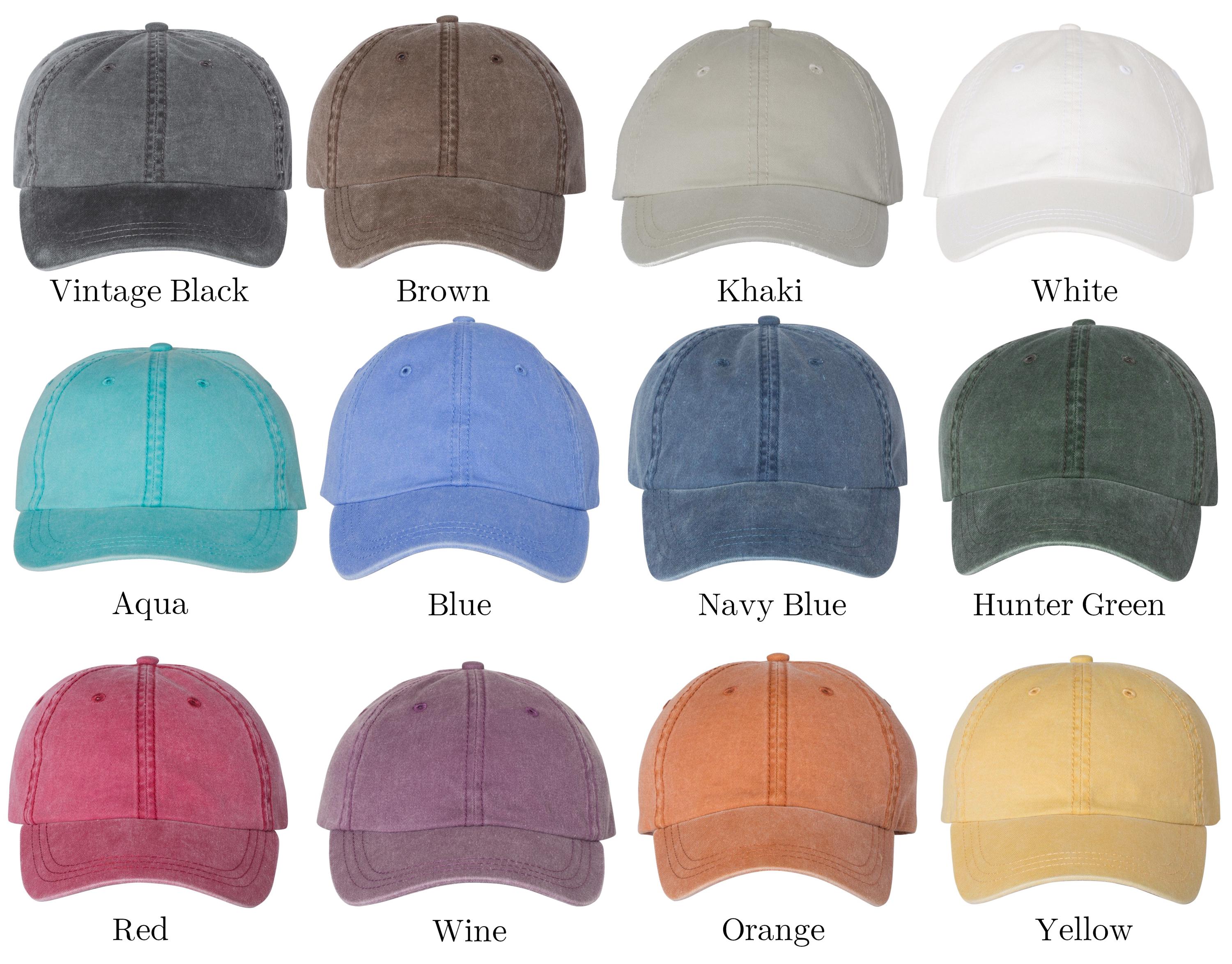 Embroidered Monogrammed Hat, Adjustable Cotton Twill, Custom ...