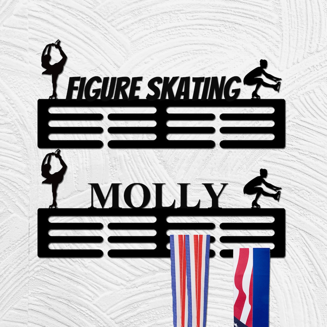 Ice Skating Medal Hanger Custom Figure Skating Medal Holder With Name ...