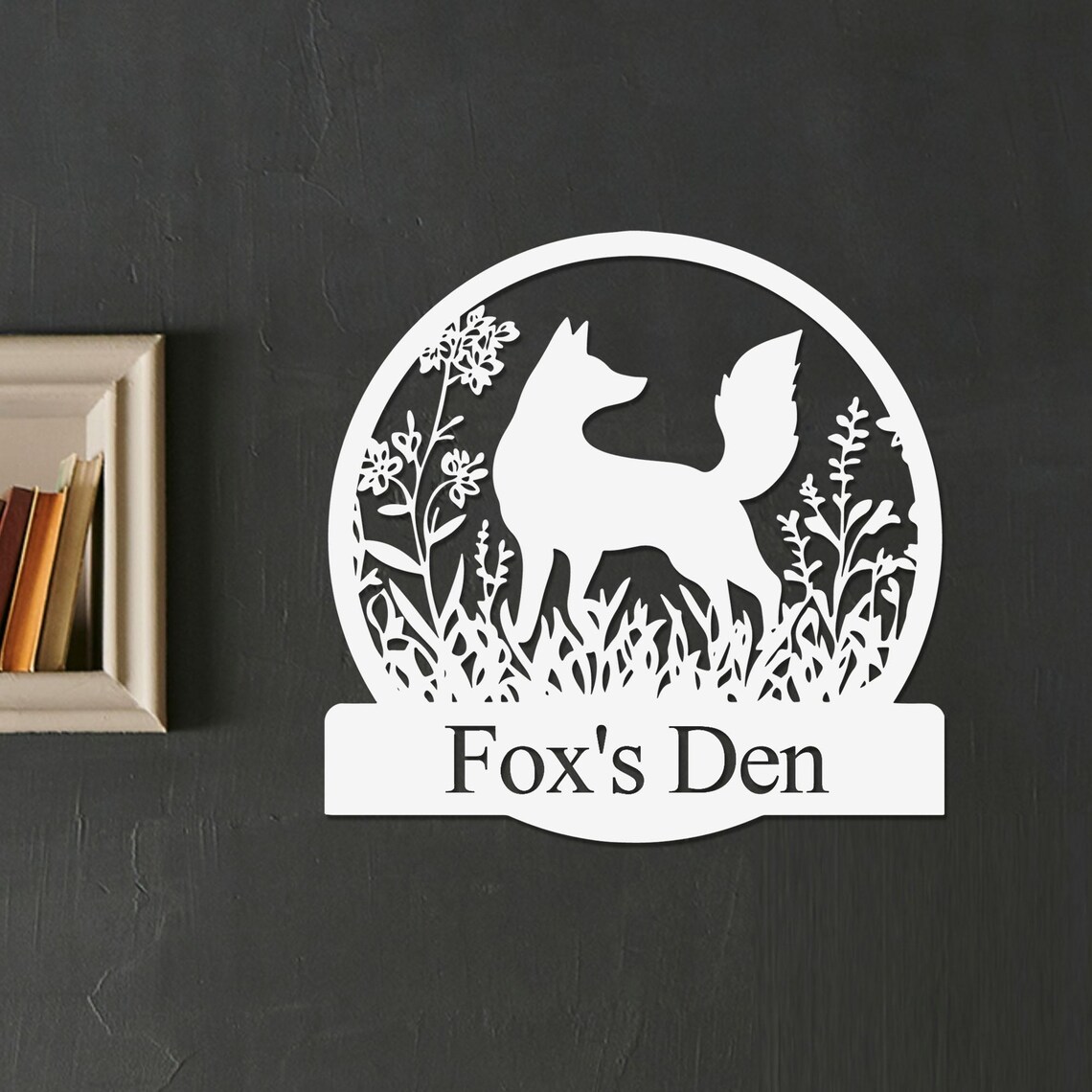 Custom Fox Metal Wall Art: Personalized Fox Den Sign - Etsy