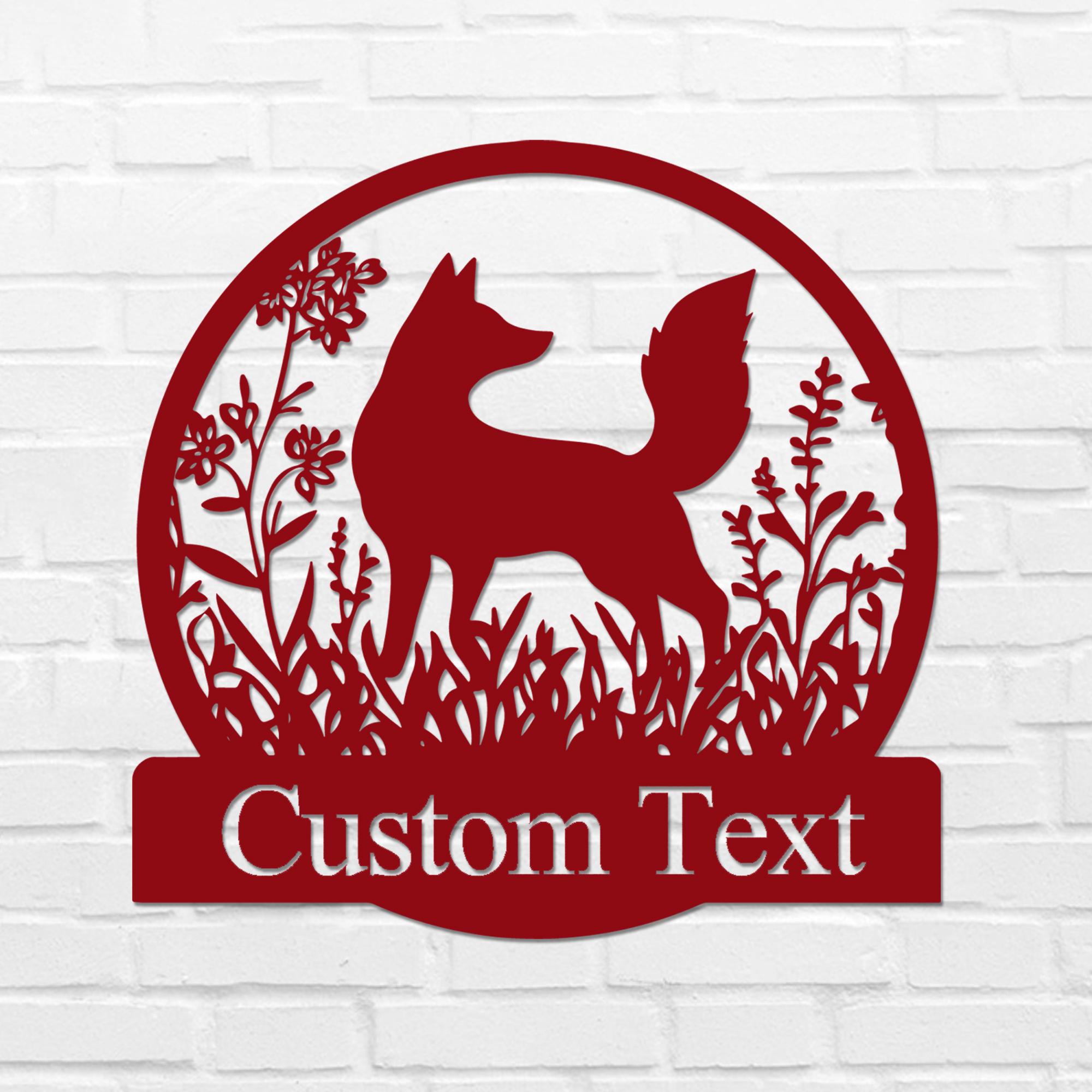 Custom Fox Metal Wall Art: Personalized Fox Den Sign - Etsy