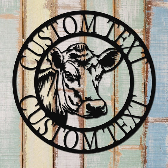 Home Decor Metal Cow