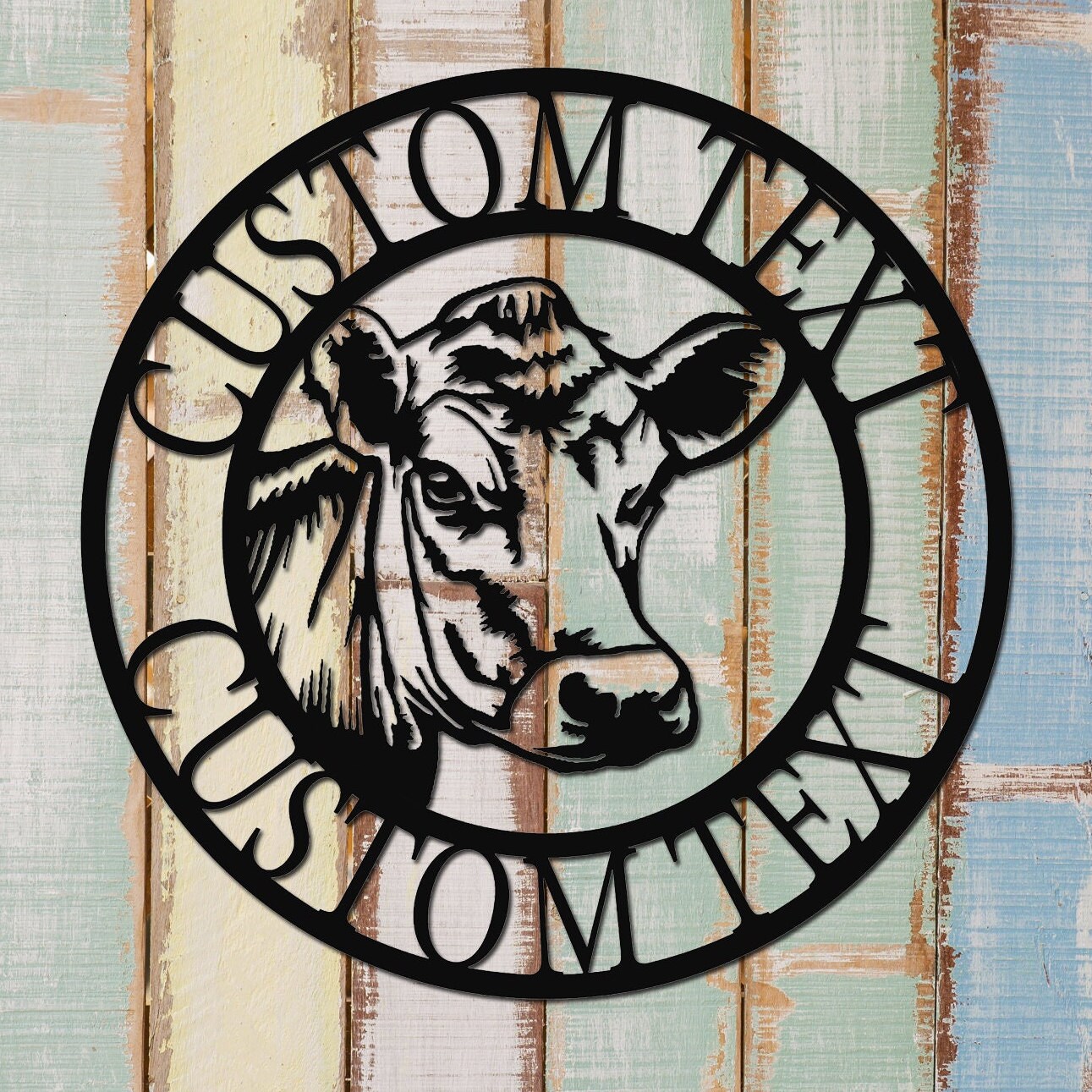 Custom Cow Metal Wall Art Cow Metal Farm Sign Personalized Cow - Etsy
